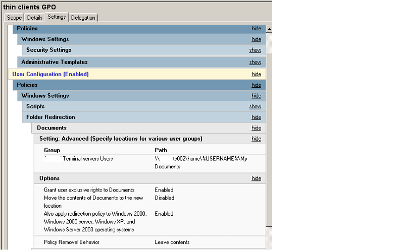 Solved: folder redirection error event 502 | Experts Exchange