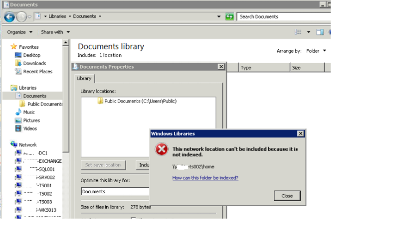 Solved: folder redirection error event 502 | Experts Exchange
