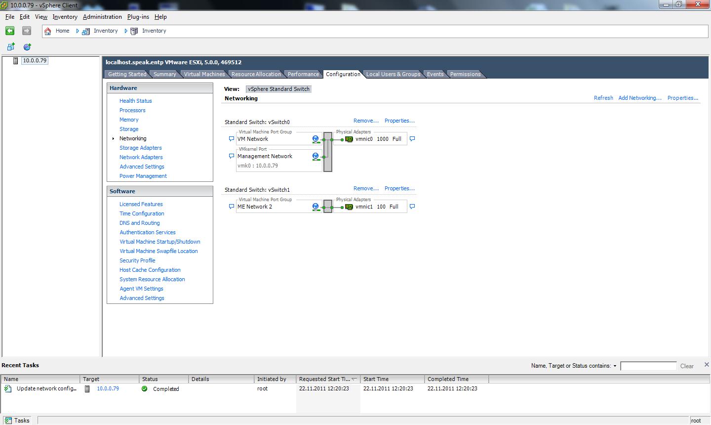 Solved How To Configure Two Different Networks On Esxi Experts Exchange