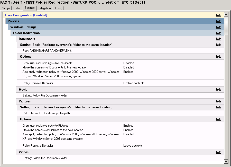 Solved: Win7 Folder Redirection Working - 1 Side Effect from Libraries | Experts Exchange