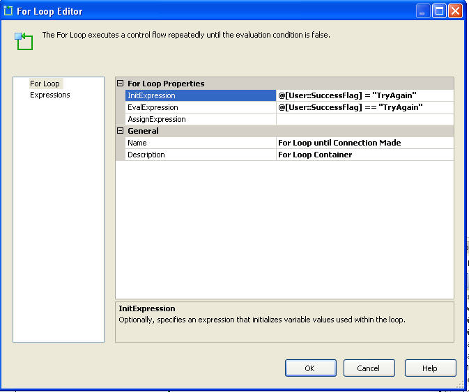 Solved: SSiS: For Loop will only loop once | Experts Exchange