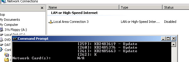 Solved: VMware NIC showing up as disabled on server 2003 | Experts Exchange