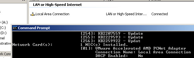 Solved: VMware NIC showing up as disabled on server 2003 | Experts Exchange