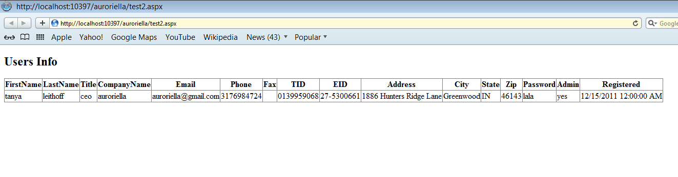 Solved: HELP trying to open a connection in asp.net!! | Experts Exchange