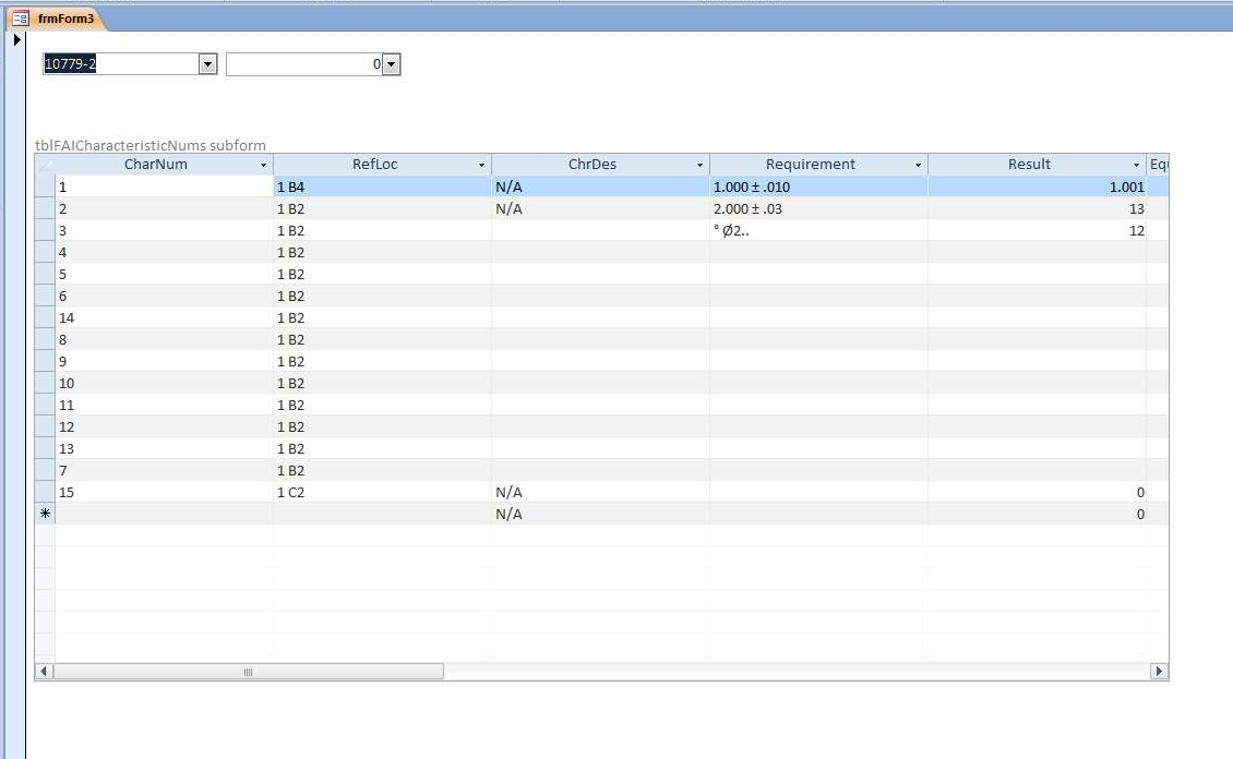 Solved How To Set Column Widths In Subform Datasheet View In Access