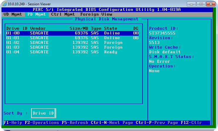 Solved: Hard drives are offline Perc 5/i | Experts Exchange