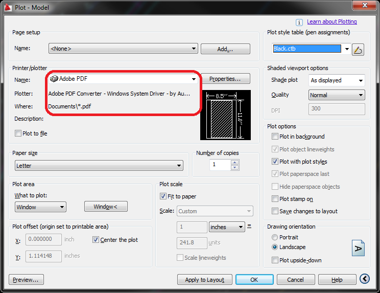Can't plot to pdf from within Autocad 2010. Solutions | Experts Exchange