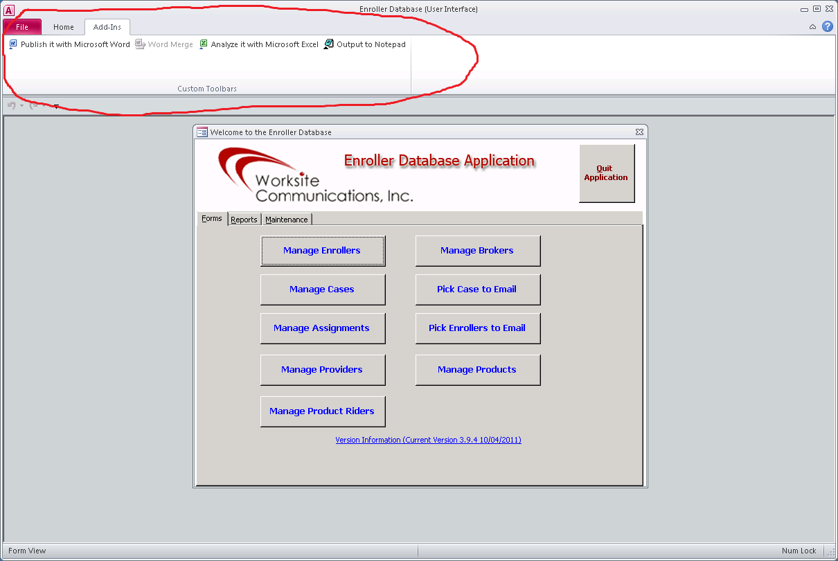 Solved: Microsoft Access 2007-2010 add-in help | Experts Exchange