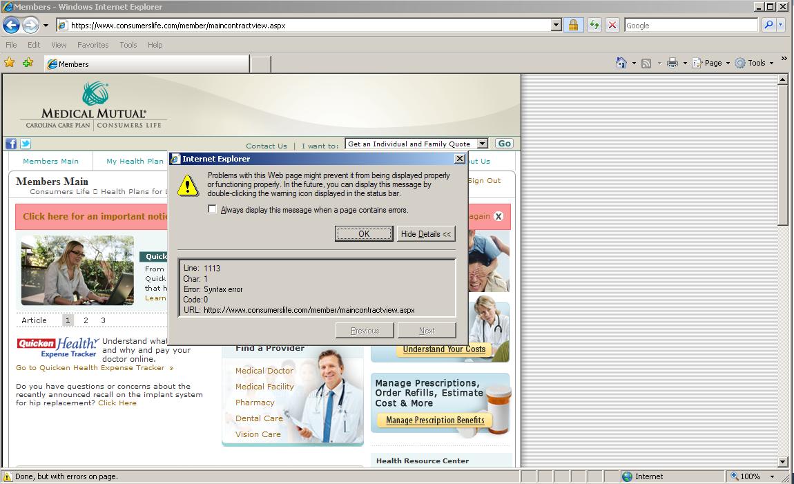 Solved: Invalid Character Causing Error Message on Web Page | Experts ...