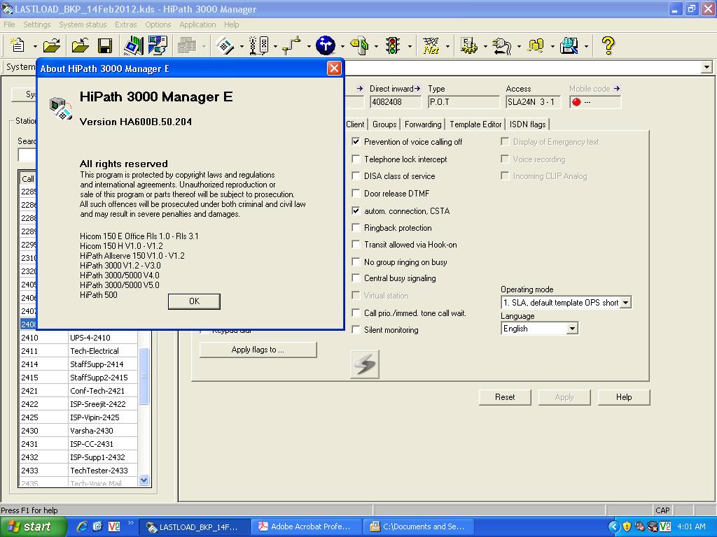Solved: Siemens HiPath 3700/3750 | Experts Exchange