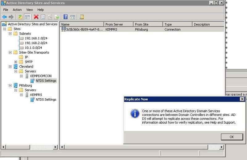 Solved: Domain Controller Replication Probelm | Experts Exchange