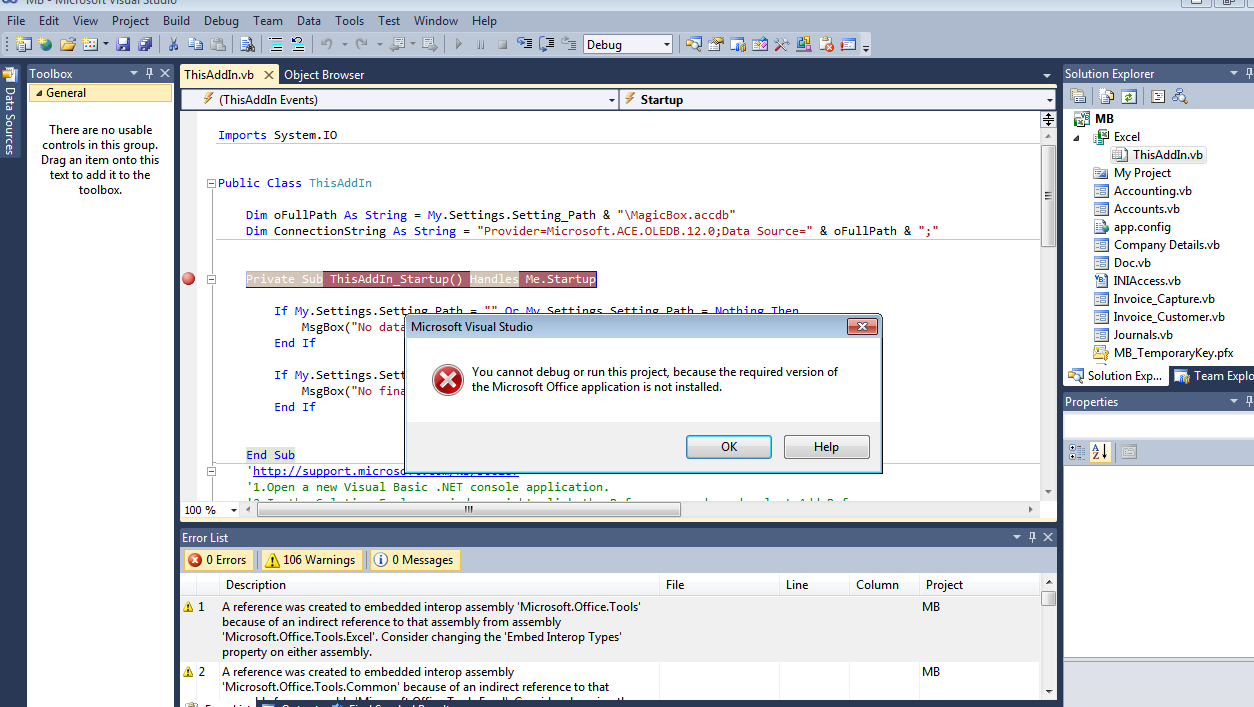 Solved: VB.net Can't run - error says that I don't have correct version ... Solved: VB.net Can't run - error says that I don't have correct version ...