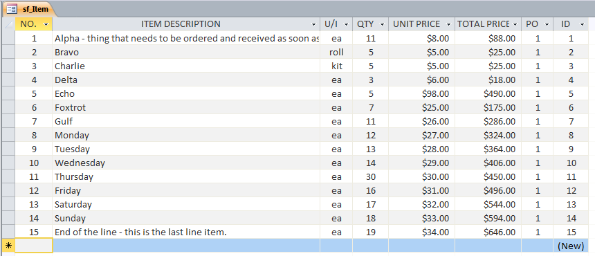 Solved: Subform need to auto-increment new record’s line item number | Experts Exchange