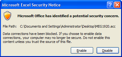 Solved: Excel 2010 "Data Connections Have Been Blocked" when opening ...
