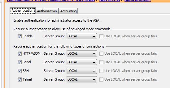 Solved: Limit a user from accessing ASDM on Cisco ASA 5510 | Experts Exchange