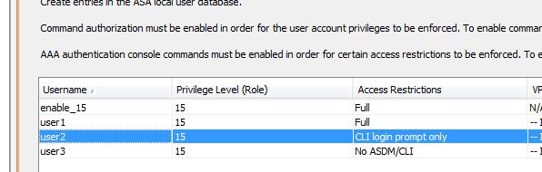 Solved: Limit a user from accessing ASDM on Cisco ASA 5510 | Experts Exchange