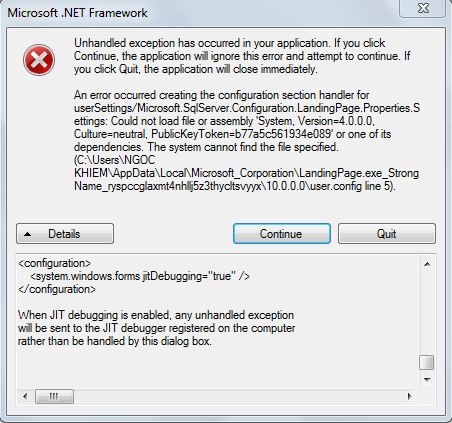 Solved: SQL server express 2008 installation failed | Experts Exchange
