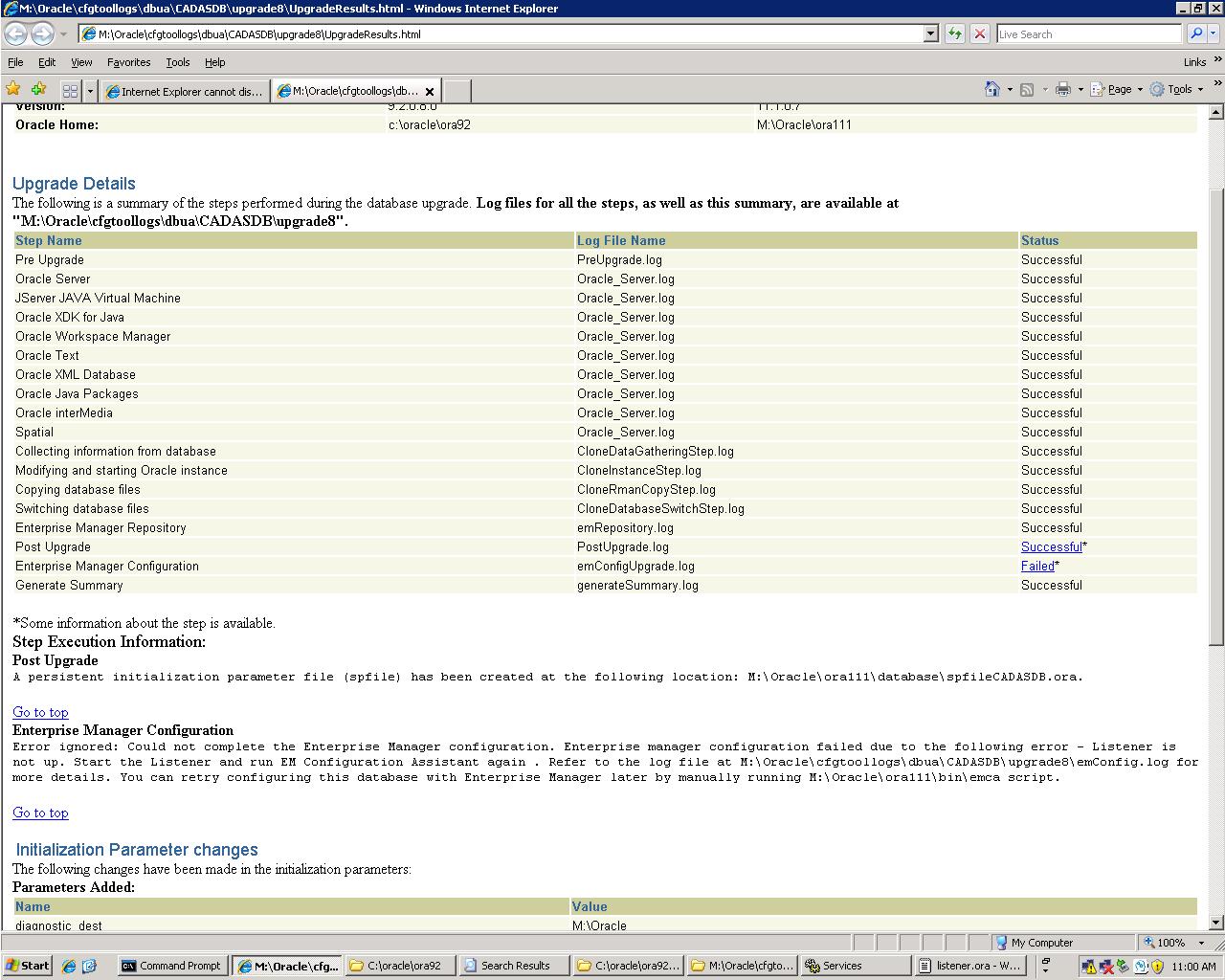 Solved: Oracle Upgrade to 11g: Oracle Enterprise Manager Configuration ... Solved: Oracle Upgrade to 11g: Oracle Enterprise Manager Configuration ...