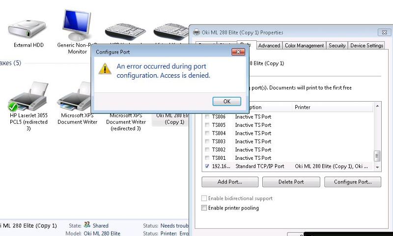 Solved: Server 2011 essentials access denied on printer port ...
