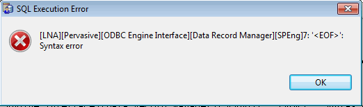 Solved: Need help with IF statement in Pervasive SQL database | Experts ...