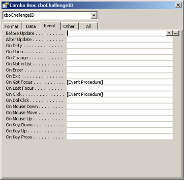 Solved: Combo box click event not firing(?) | Experts Exchange