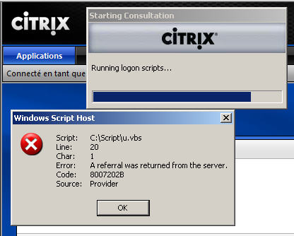 Solved: error : citrix or VB | Experts Exchange