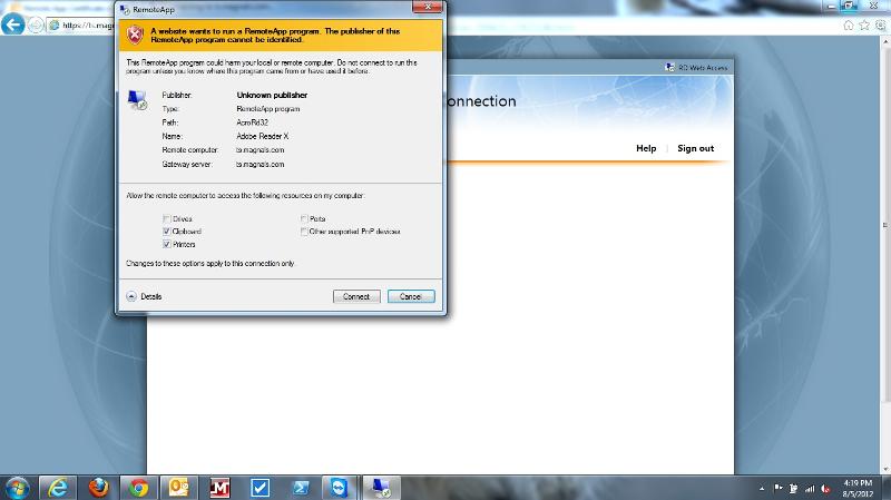 Solved: Remote App Certificate error | Experts Exchange