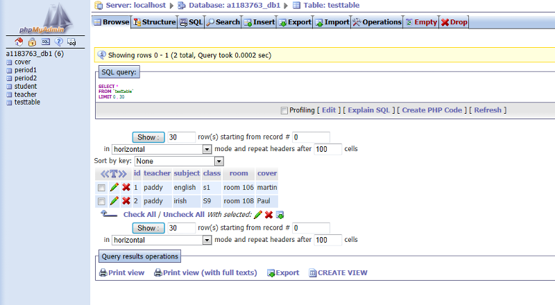 Solved: php table layout help | Experts Exchange