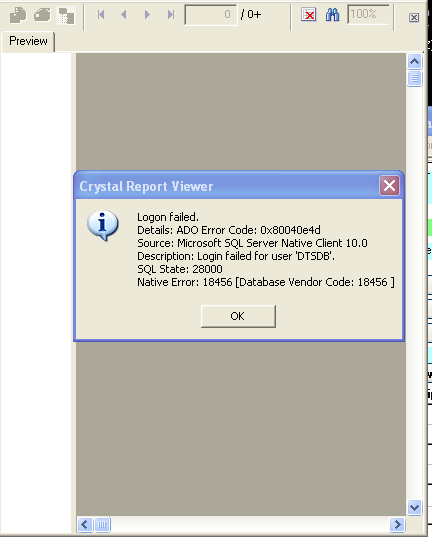 Crystal Report Windows Form Viewer Logon Failed Windows - hyperpigi