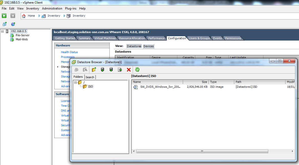 Solved: VM Ware error: Msg.hbacommon.outofspace | Experts Exchange