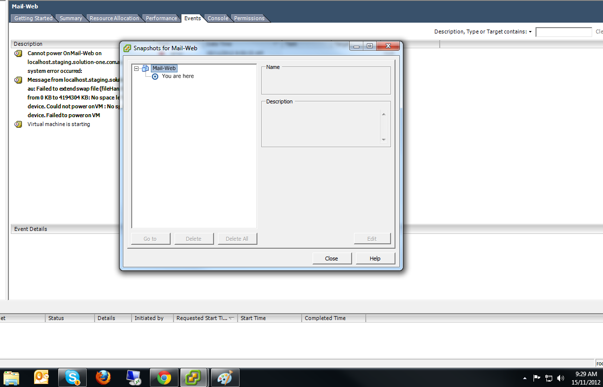 Solved: VM Ware error: Msg.hbacommon.outofspace | Experts Exchange