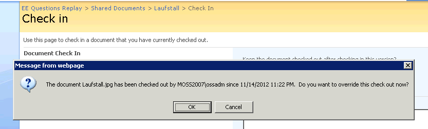 Solved: Unlock Checked out document on Sharepoint | Experts Exchange