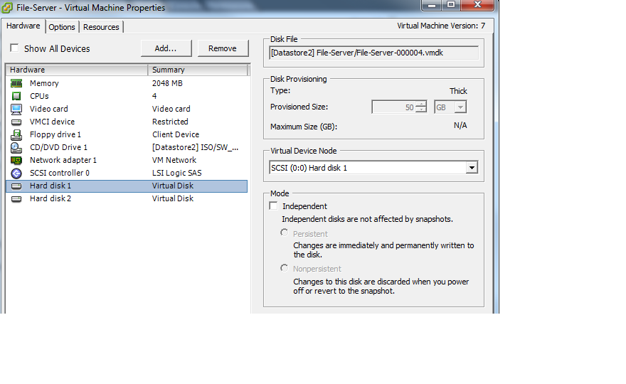 Solved: VM Ware error: Msg.hbacommon.outofspace | Experts Exchange