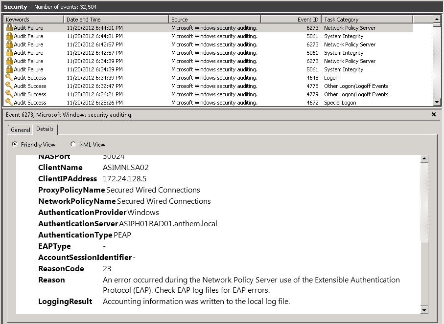Solved: Win2k8 R2 RADIUS 802.1x PEAP with Windows XP SP3 | Experts Exchange