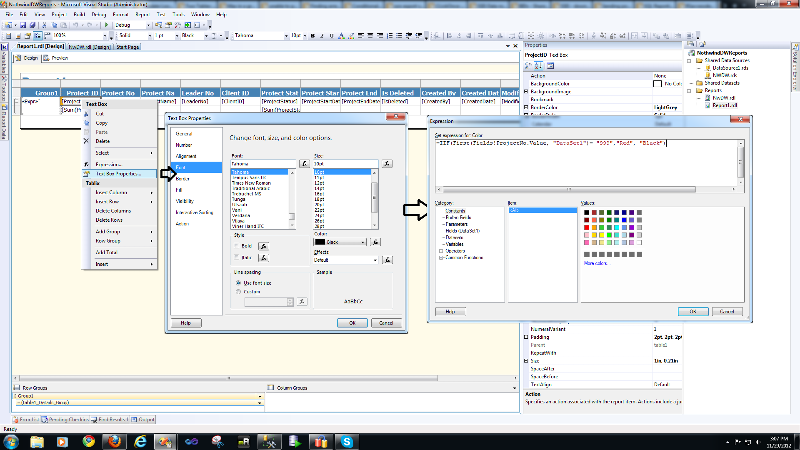 Solved: Help with changing text color in MS Report (rdlc) | Experts Exchange