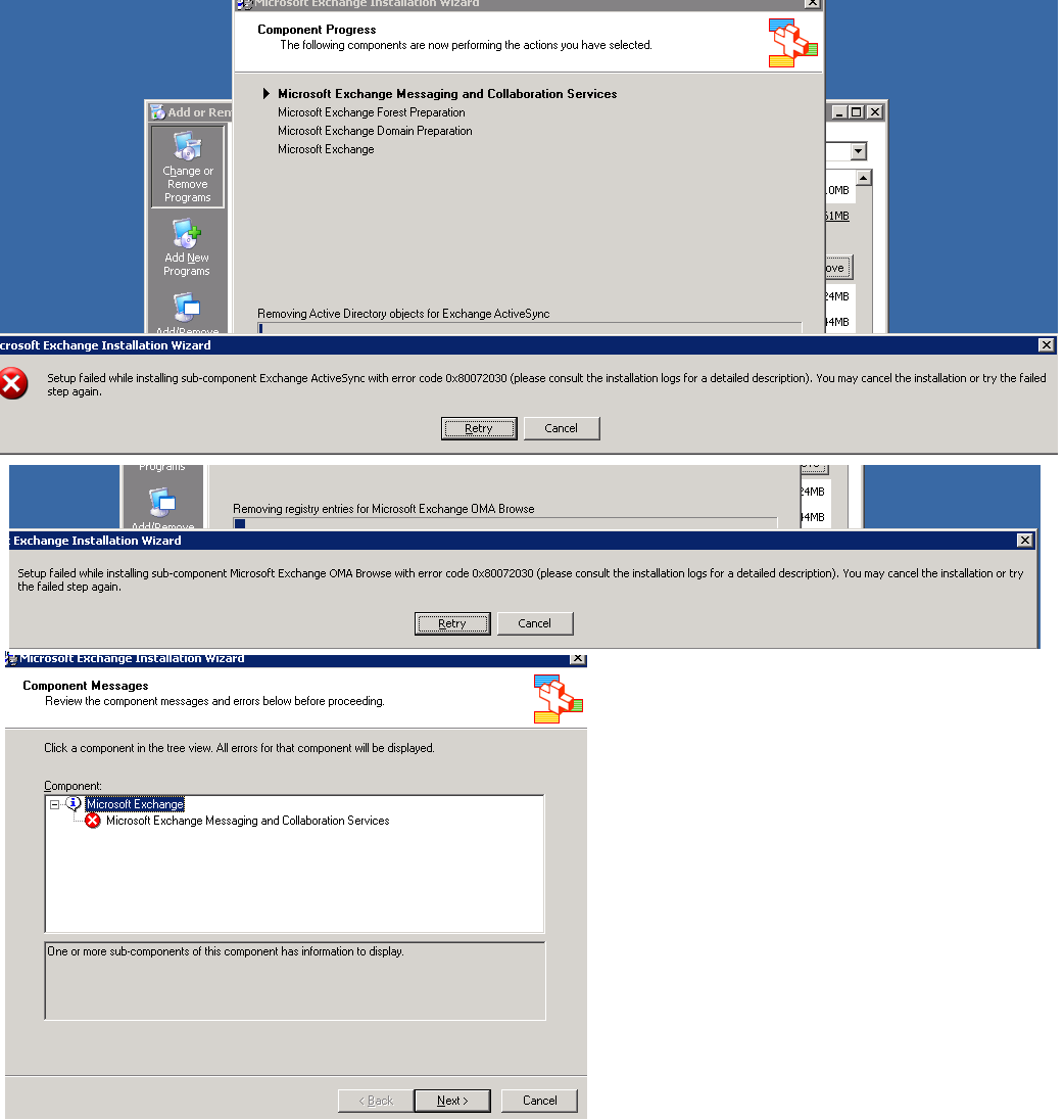 Solved: Problems uninstalling exchange 2003 after migration to exchange ...