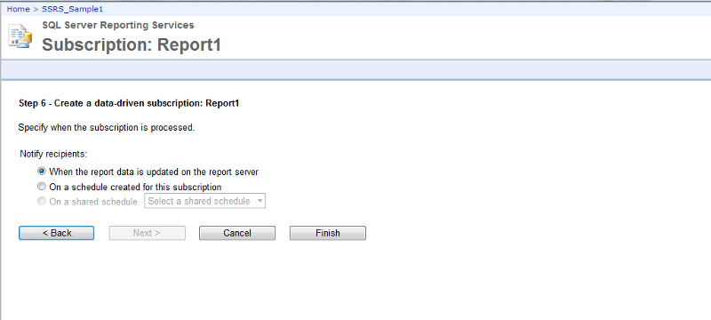Data Driven Subscription using SSRS 2012 | Experts Exchange