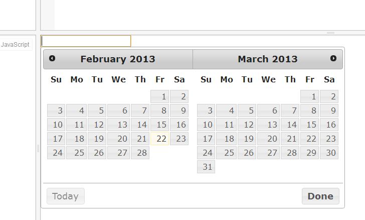 Solved: Resize jQuery Datepicker Calendar | Experts Exchange