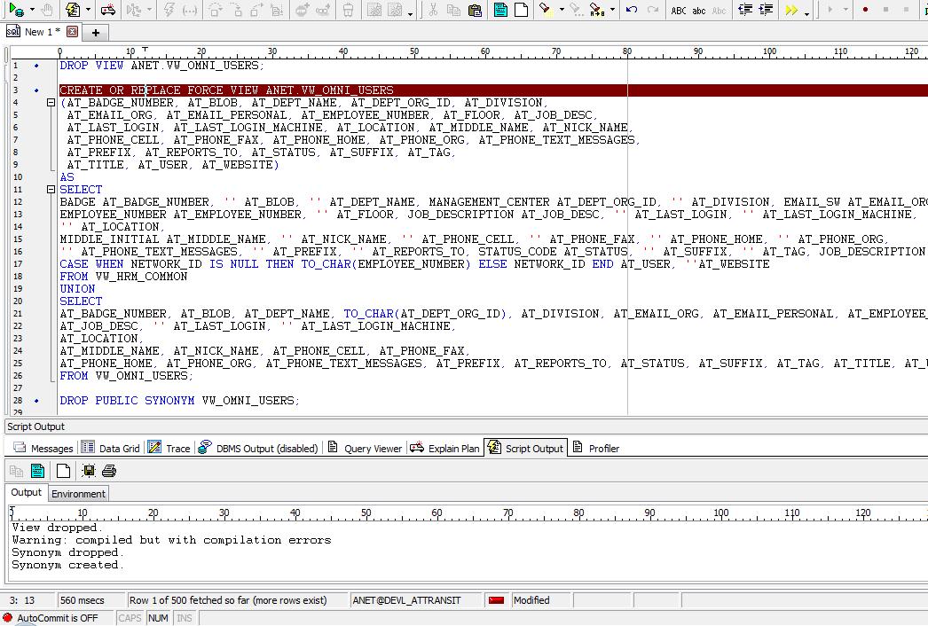 Solved: Oracle Script error | Experts Exchange Solved: Oracle Script error | Experts Exchange