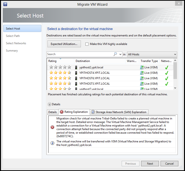 Solved: Problem with shared nothing Live Migration | Experts Exchange