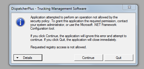 Solved: Application attempted to perform an operation not allowed by ...