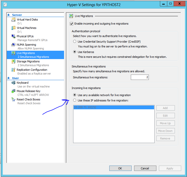 Solved: Problem with shared nothing Live Migration | Experts Exchange