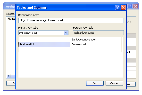 Solved: Adding a foreign key with Microsoft SQL Management Server ...