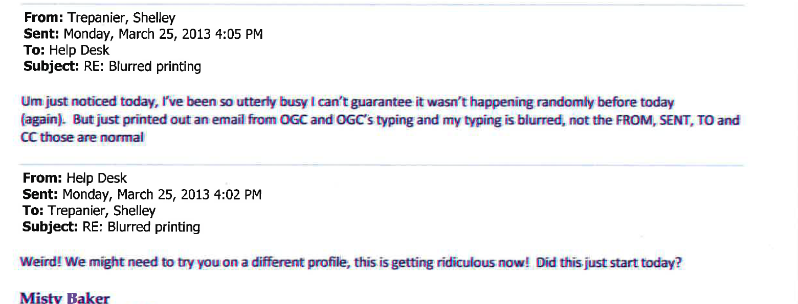 Solved: Blurred printing but only the body of the email message ...