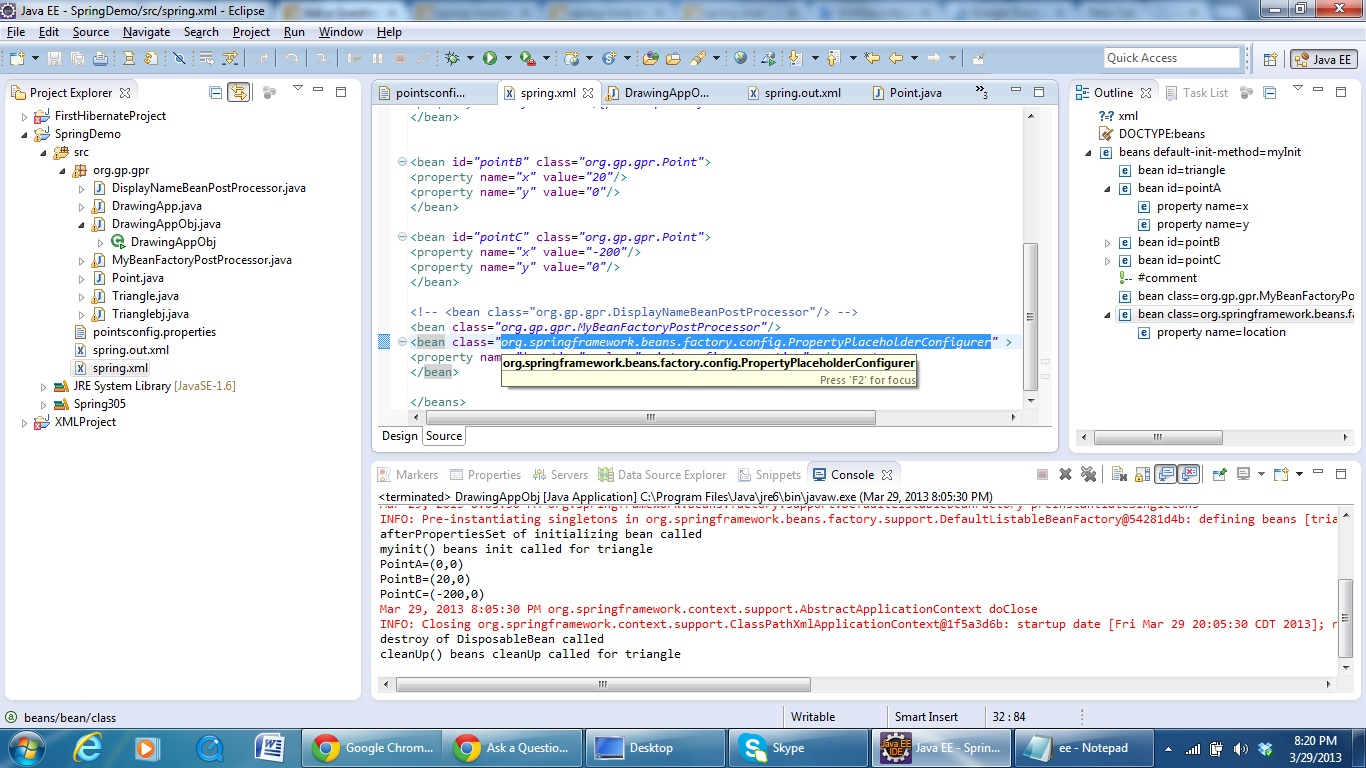 Solved: spring PropertyPlaceholderConfigurer | Experts Exchange