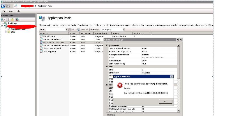Solved: IIS permissions issue | Experts Exchange