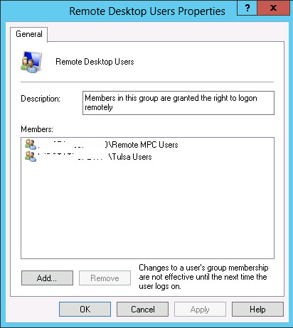 Solved: user groups being removed from Remote Desktop Users group ...