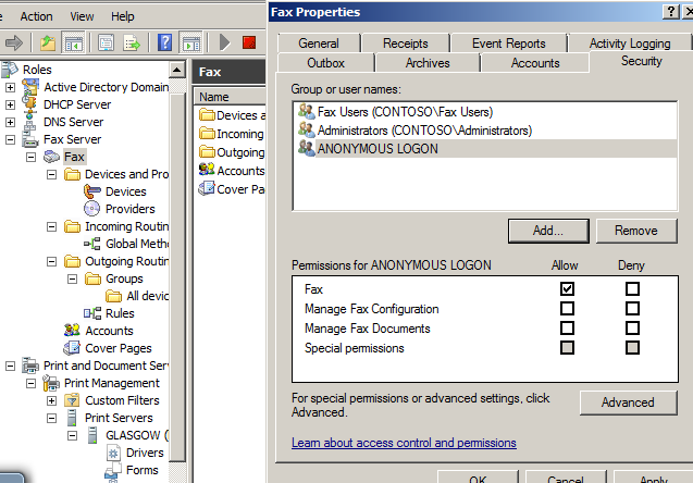 Solved: Client Windows Fax Cannot Add Account for Windows Server 2008 ...