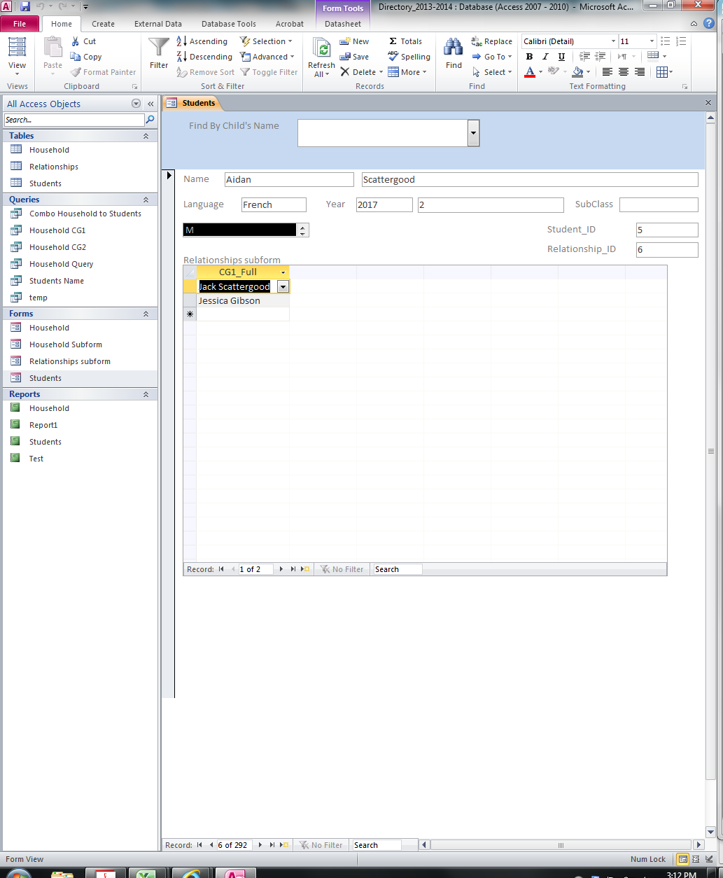 Solved: Access - Creating Subform - Relational Linking Problems | Experts Exchange