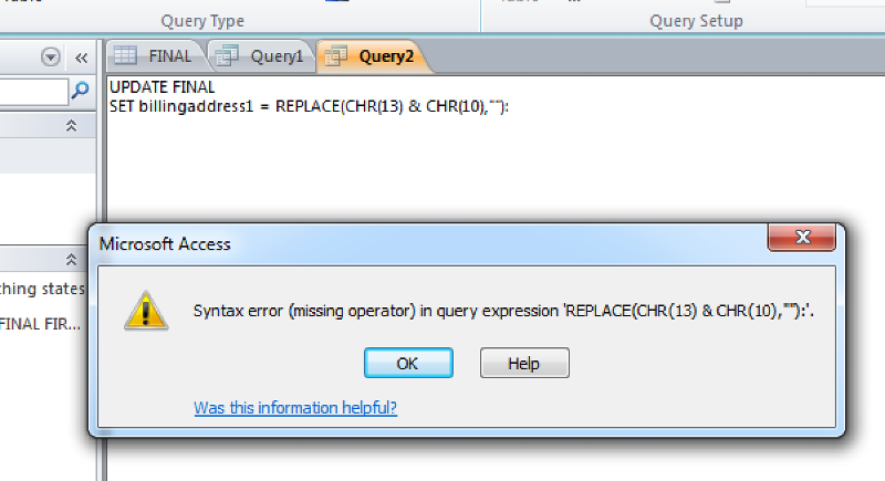 Solved: How to remove Carriage Returns and Line Feed characters from my Access 2010 database ...